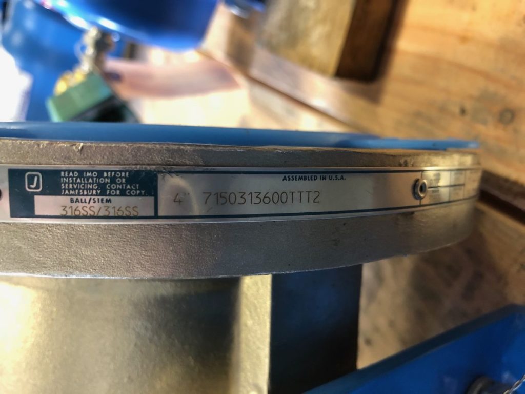 Jamesbury 1″ 150# w/ Actuator and Positioner | Cascade Automation